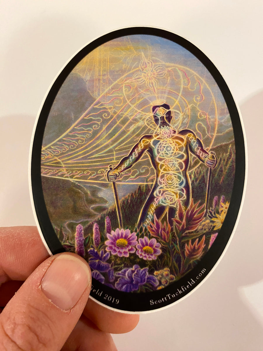 "Sunwalker" Vinyl Sticker – The Art of Scott Tuckfield